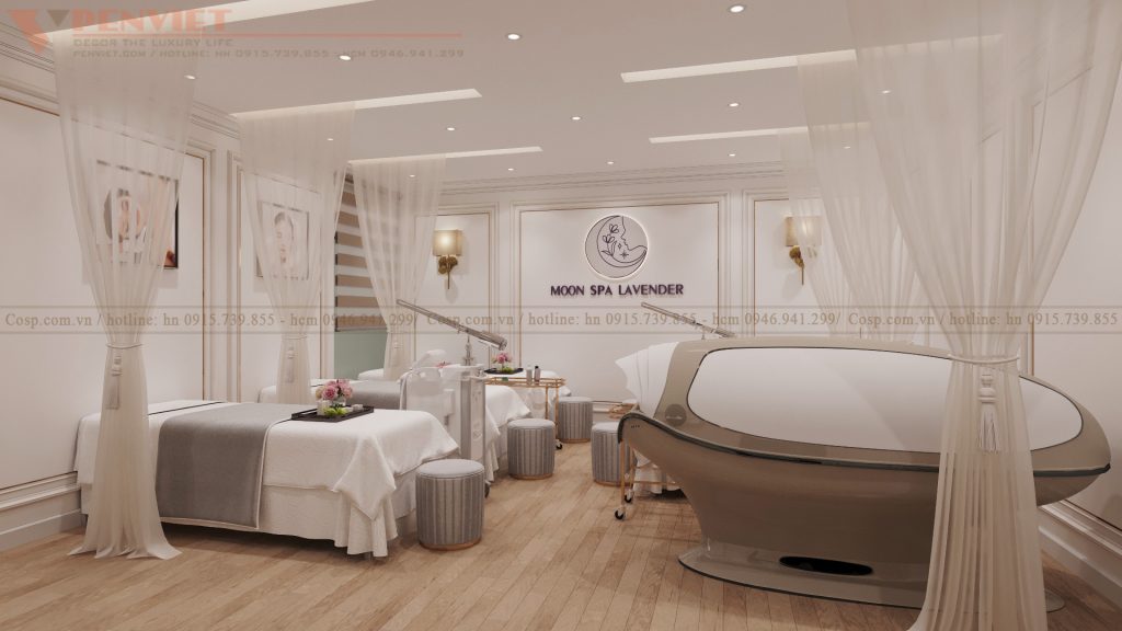 Mẫu Thiết Kế Spa Moon Spa Lavender Tân Cổ điển